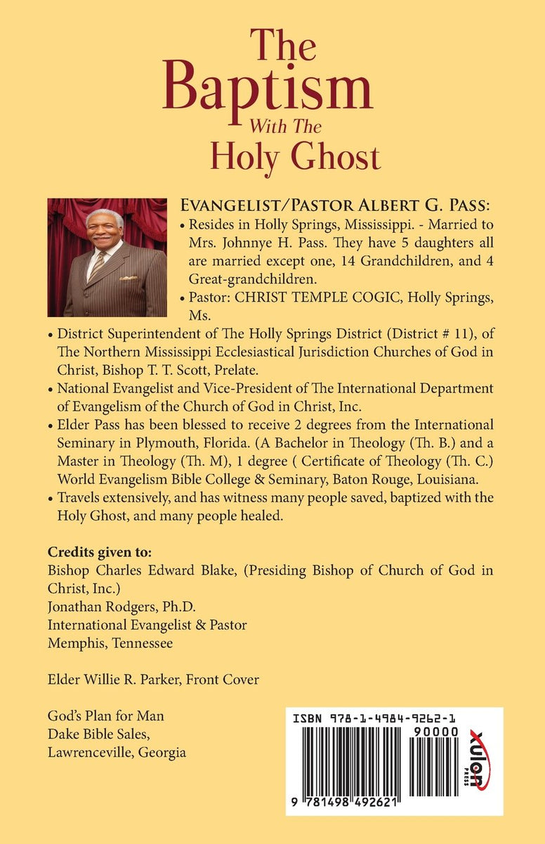 The Baptism with the Holy Ghost (Baptism in the Holy Spirit) – Church of God in Christ ...