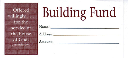 Building Fund Envelopes, (Box of 100) – Church of God in Christ ...