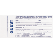 Guest Card with Name Tag, Pkg Of 100 – Church of God in Christ ...