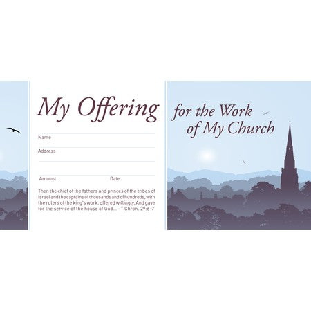 My Offering for the Work of My Church Envelopes (1 Chronicles 29:6-7 ...