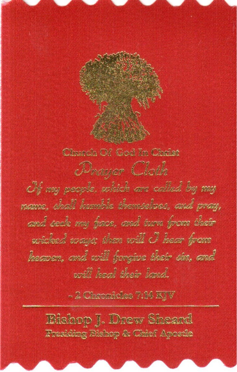 COGIC Prayer Cloths | 2 Chronicles 7:14 KJV - Red (Package of 10 ...