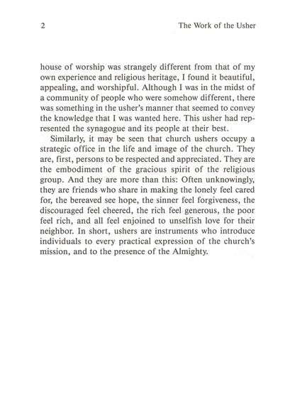 The Work of the Usher (Work of the Church) – Church of God in Christ ...