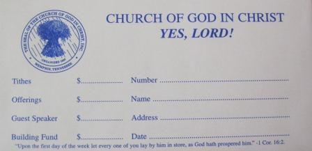 Yes Lord Envelope – Church of God in Christ Publishing House